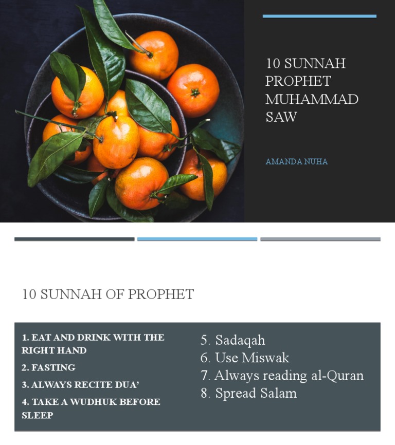10 Sunnah Prophet Muhammad SAW | PDF