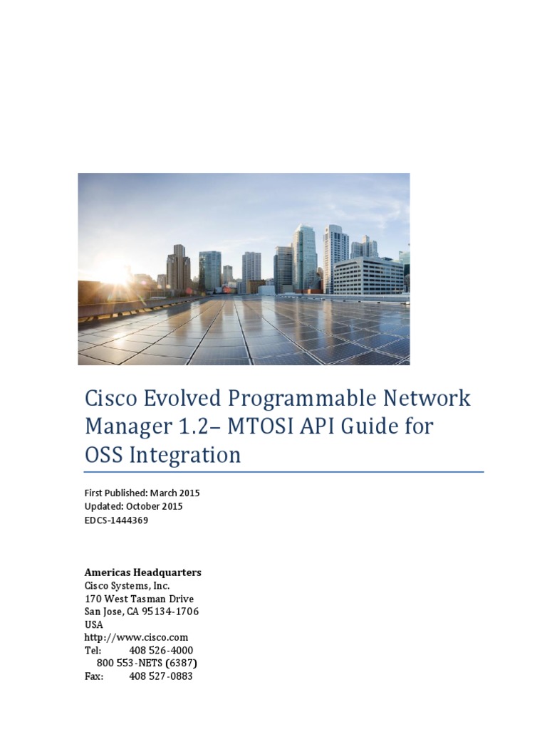Cisco Multilayer Manager MTOSI OSS Integration Guide | PDF | Cisco Systems | Computer Network