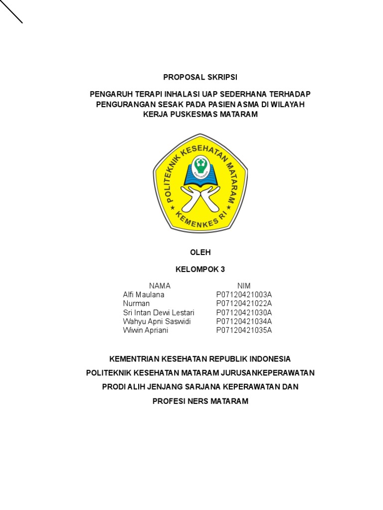 Proposal Skripsi KLP 3 Riset Kep Fiks | PDF