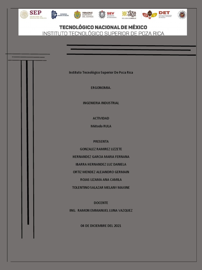 Metodo Rula | PDF | Factores humanos y ergonomía