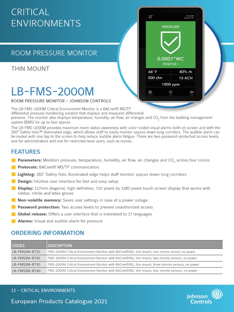 Room Pressure Monitor | PDF | Computer Monitor | Sensor