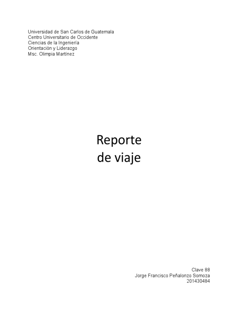 Resumen Viaje | PDF | Guatemala