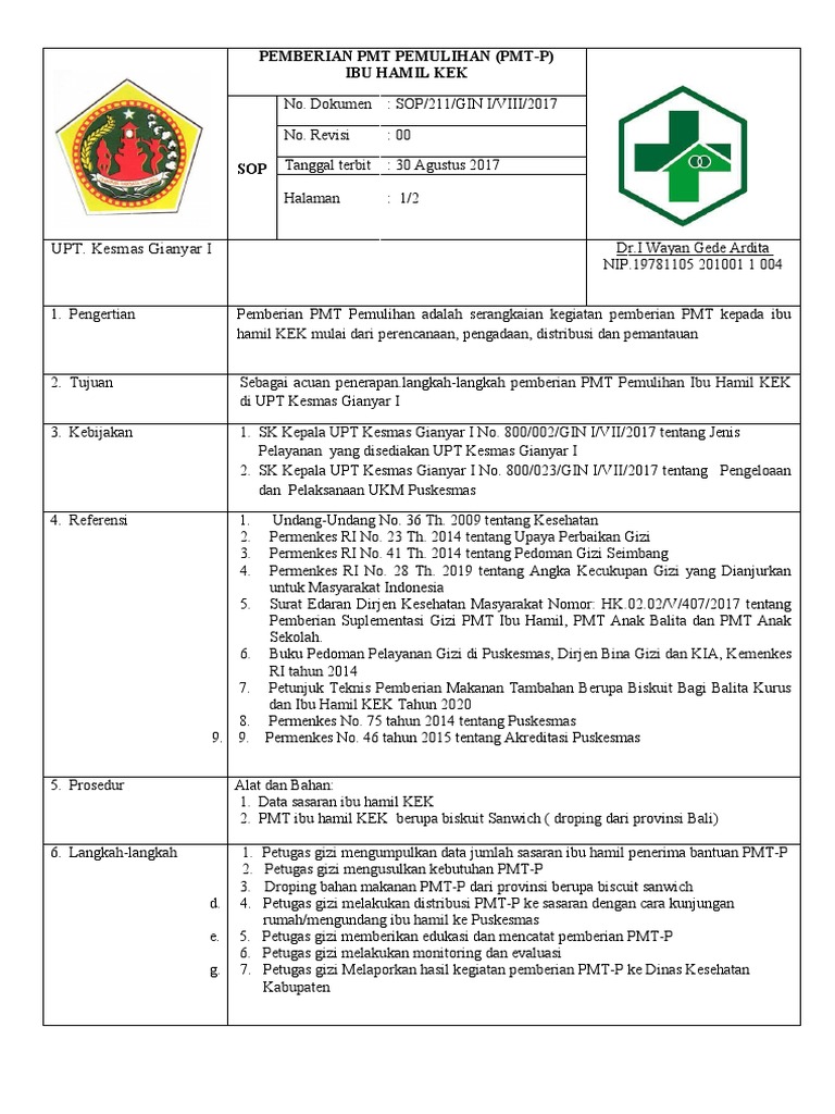 SOP PMT Bumil KEK | PDF