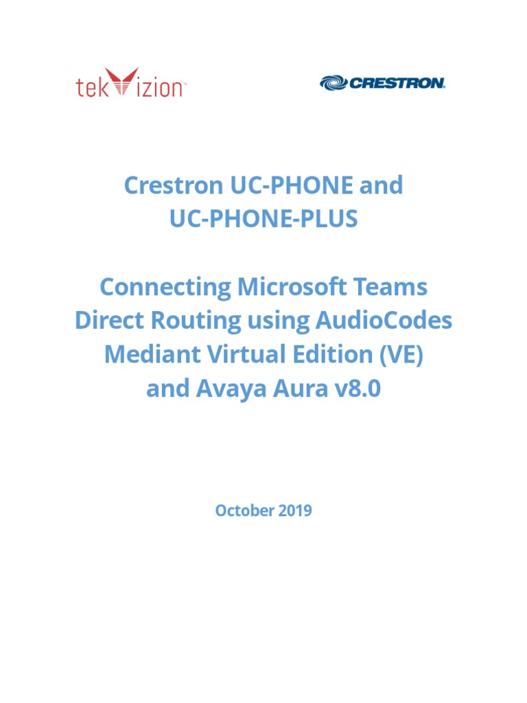 Connecting Microsoft Teams Direct Routing Using AudioCodes Mediant ...