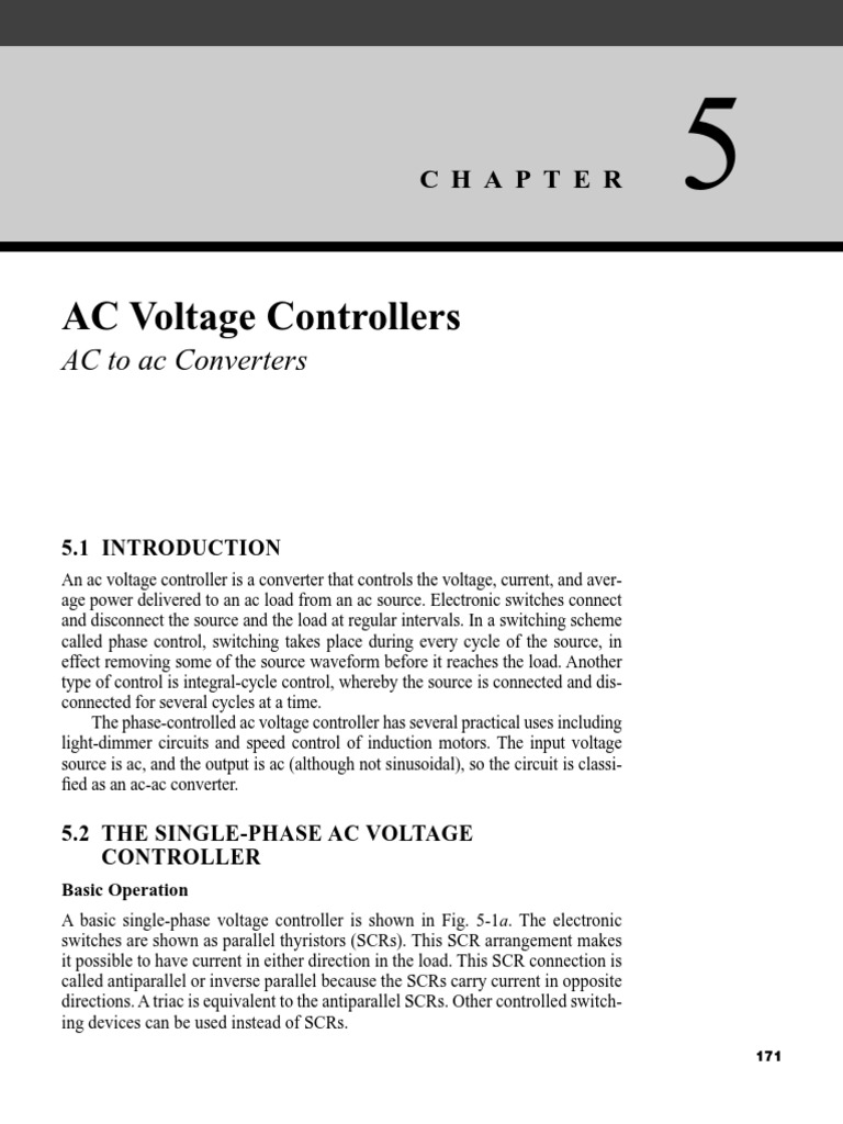 AC Voltage Controllers: AC To Ac Converters | PDF | Root Mean Square | Rectifier