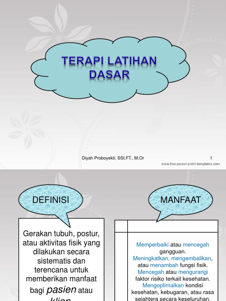 .Terapi Latihan Dasar | PDF | Pengembangan Diri | Kesehatan Holistik