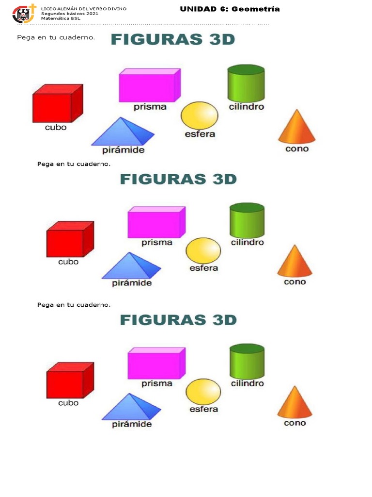 UNIDAD 6 GEOMETRÍA Figuras 3D | Descargar gratis PDF | Geometría ...