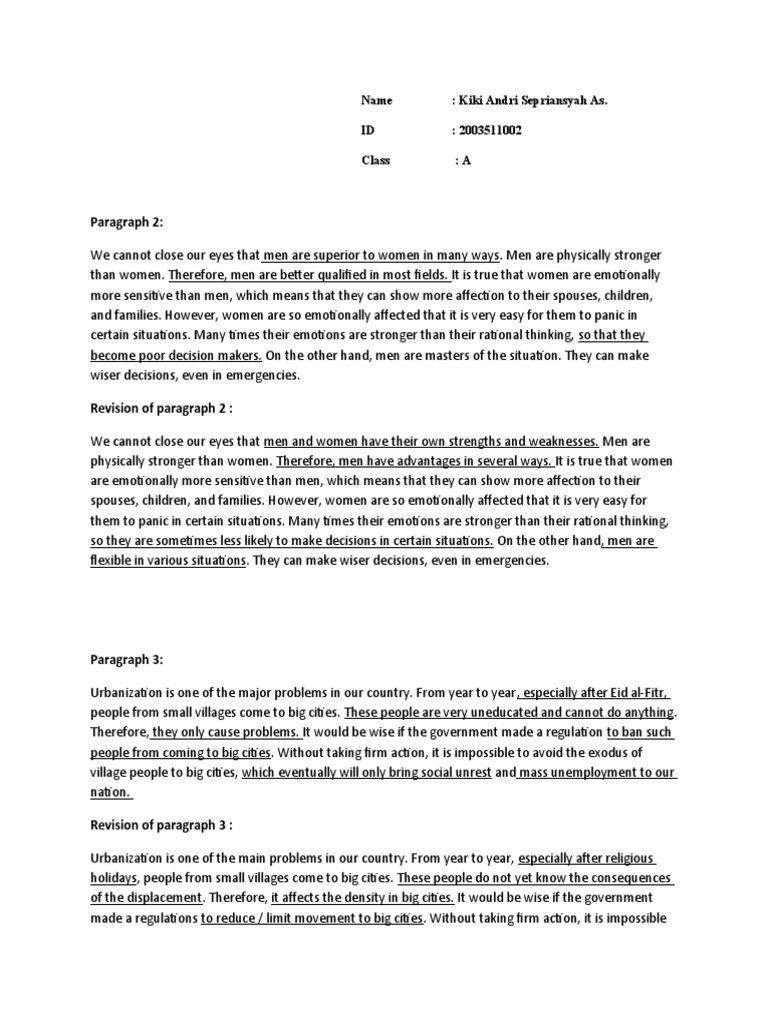 Kiki Andri Sepriansyah - 2003511002 - EAP Assignment - Paragraph | PDF | Urbanization | Cognition