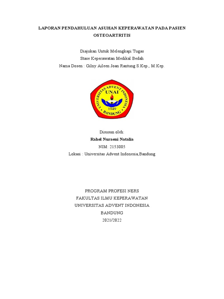 LP Osteoartritis (Rahel Nuraeni) | PDF | Sains & Matematika