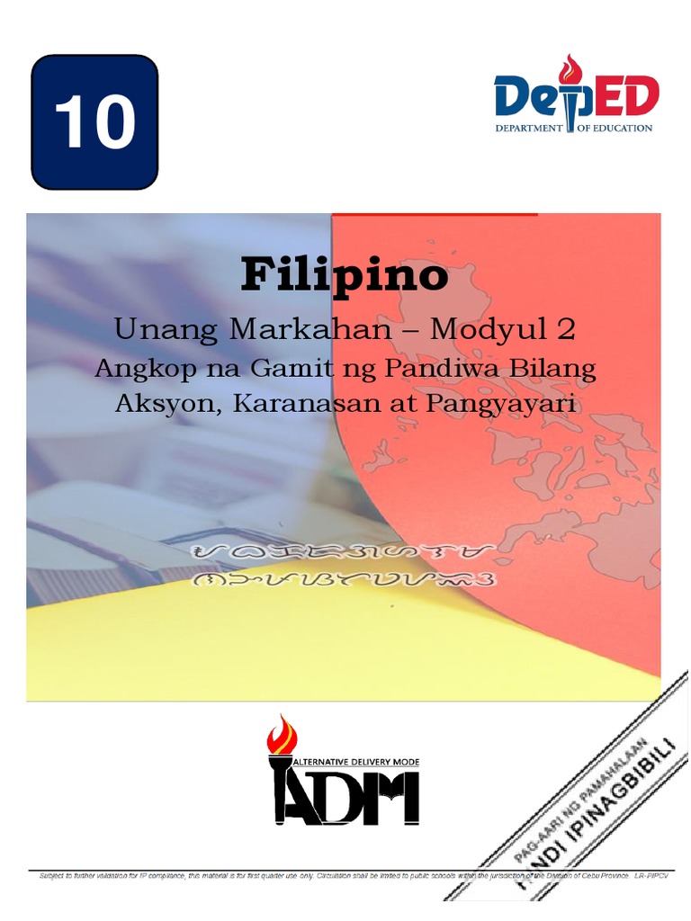 Fil 10 Q1 Modyul 2 Final | PDF