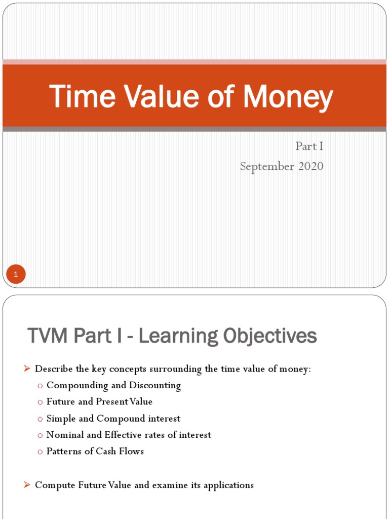 MGMT2023 Lecture 4 & 5 TVM Slides - Parts I, II III | PDF | Time Value Of Money | Interest