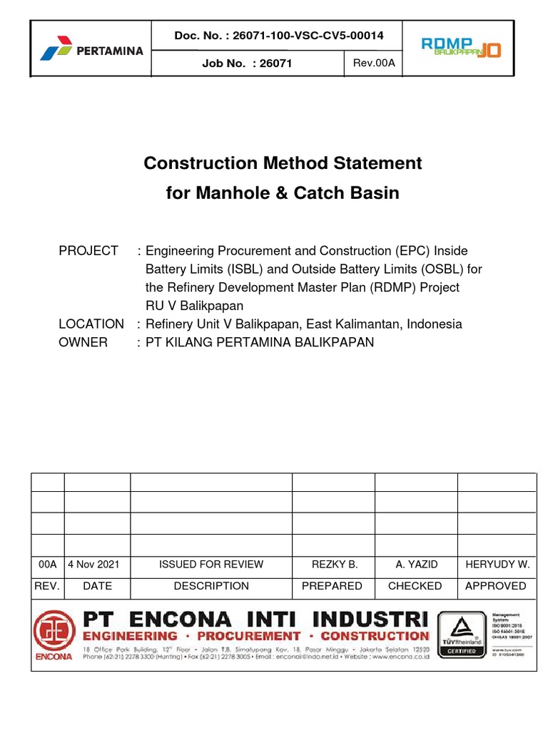 26071-100-VSC-CV5-00014 - 00A Construction Method Statement For MH & CB ...