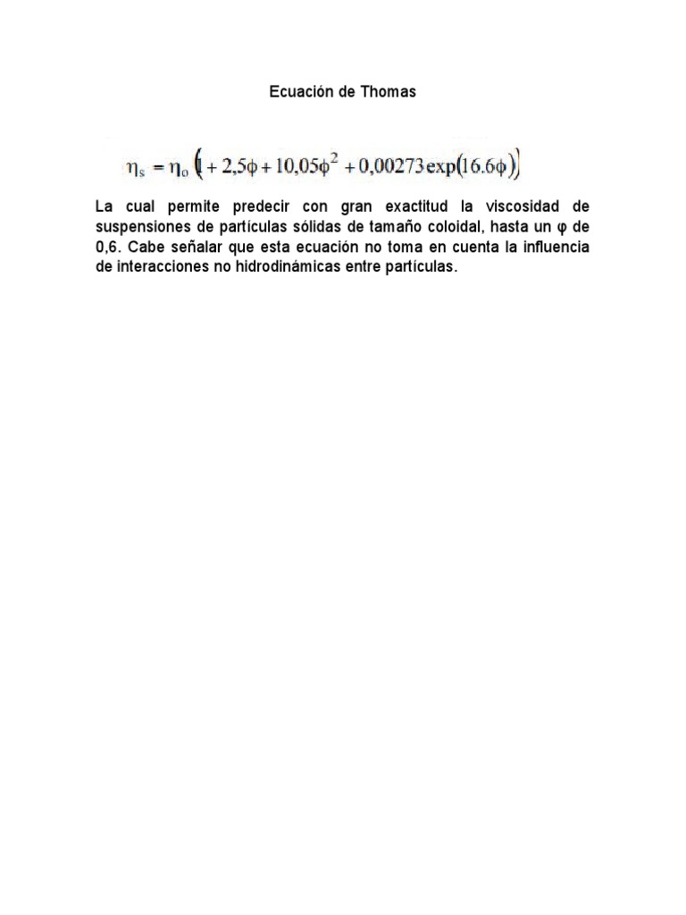 Ecuacion de Thomas | PDF