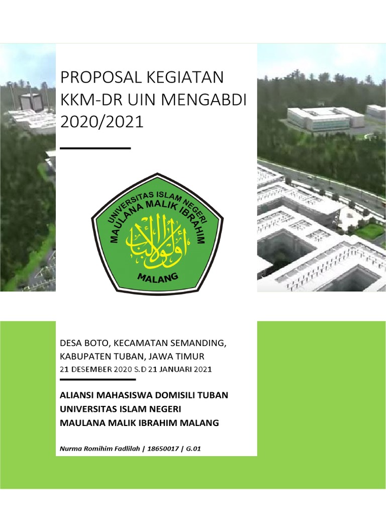 Proposal Kegiatan KKM-DR Uin Mengabdi 2020/2021: Desa Boto, Kecamatan Semanding, Kabupaten Tuban ...