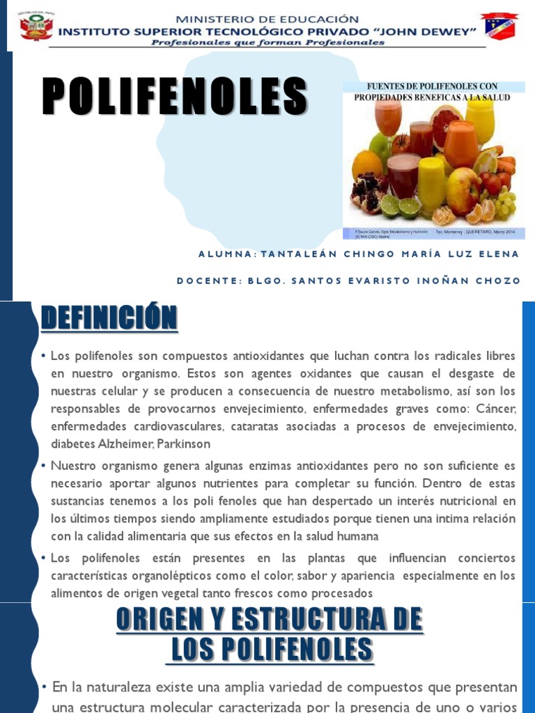 Polifenoles: Antioxidantes Esenciales | PDF | Antioxidante | Polifenol