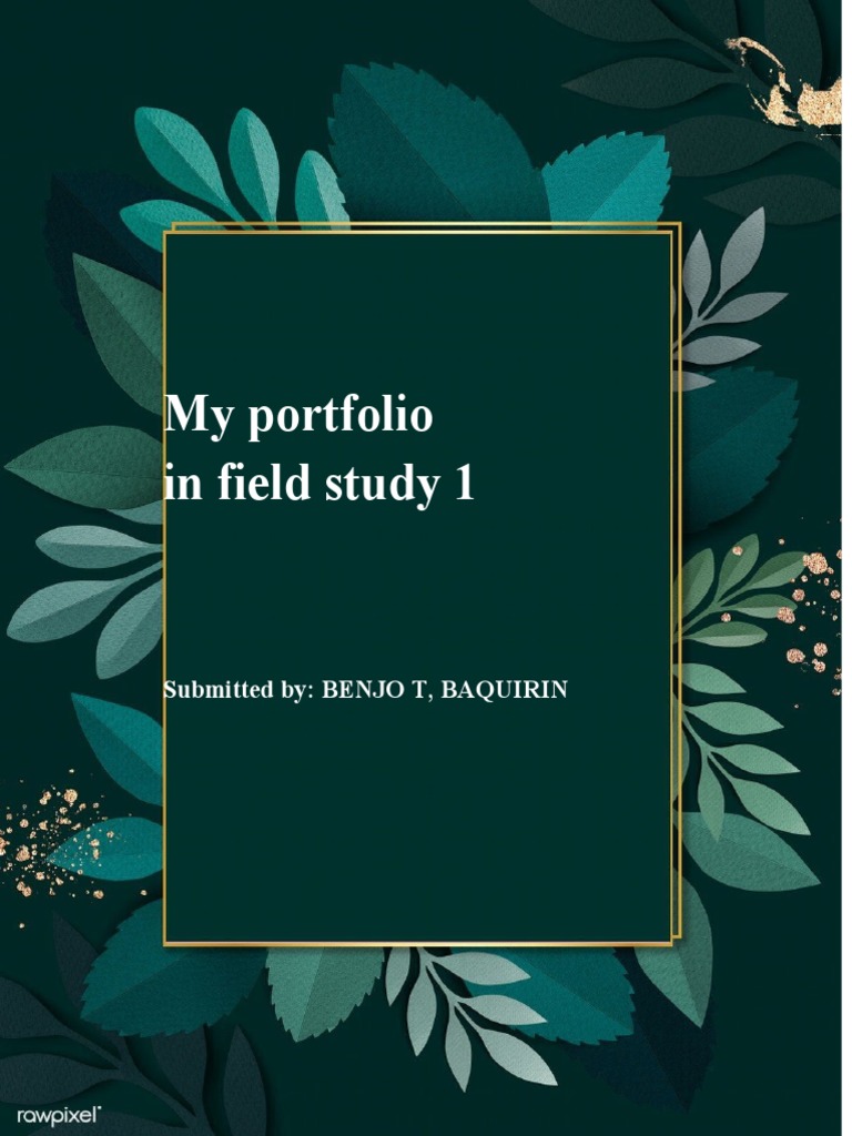 Field Study 1 Portfolio Overview | PDF | Learning | Teachers