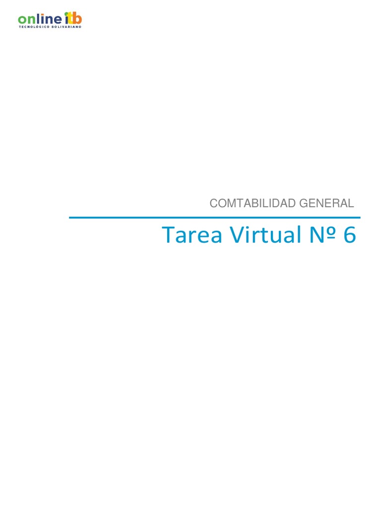 Tarea Virtual 6 Contabilidad | PDF