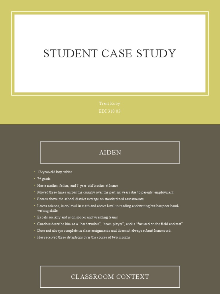 Student Case Study | PDF | Behavior | Applied Psychology