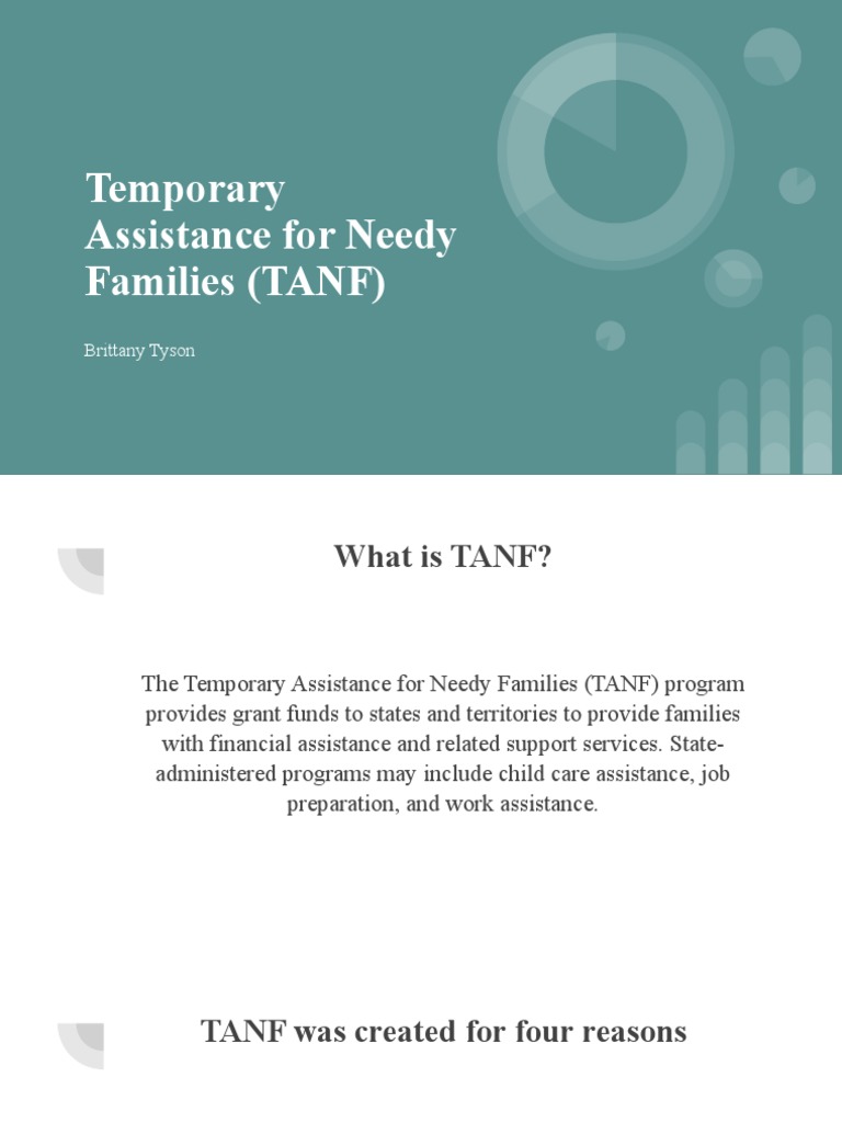 Temporary Assistance For Needy Families Tanf | PDF | Temporary ...