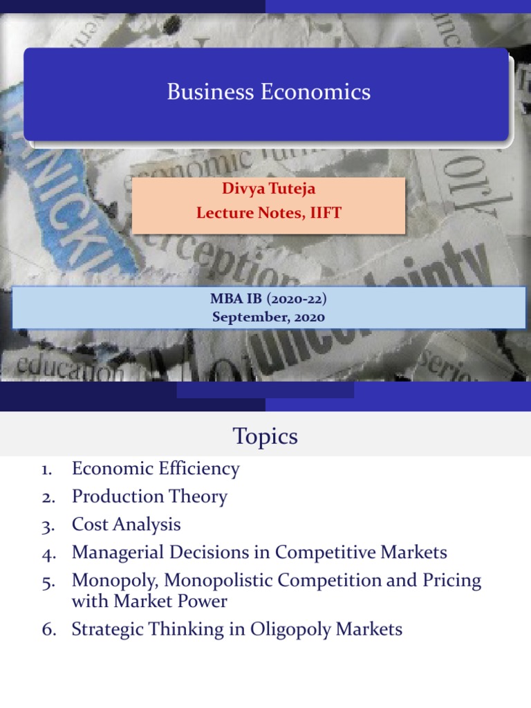 Topic 1 | PDF | Economic Surplus | Economics