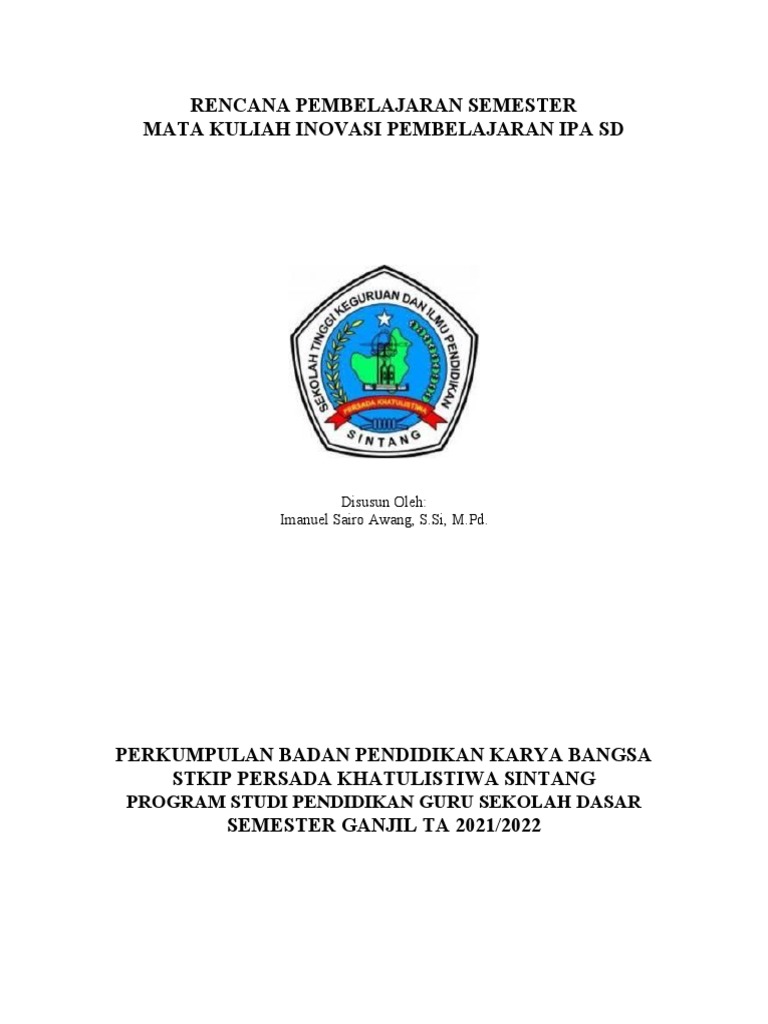 RPS Inovasi Pemb. IPA SD - Mahasiswa | PDF | Seni | Sains & Matematika