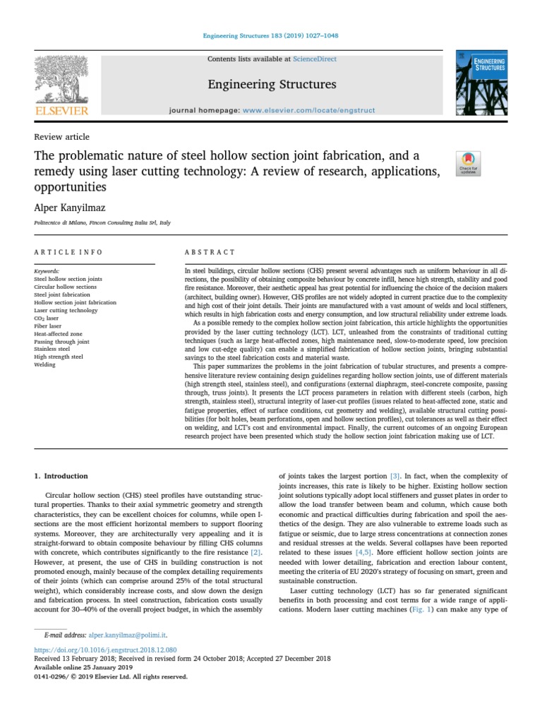 Engineering Structures: Review Article | PDF | Strength Of Materials ...