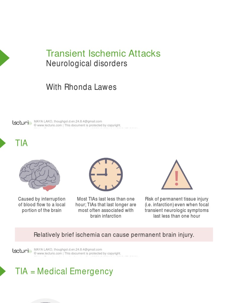 Slides Transient Ischemic Attack | PDF | Ischemia | Stroke