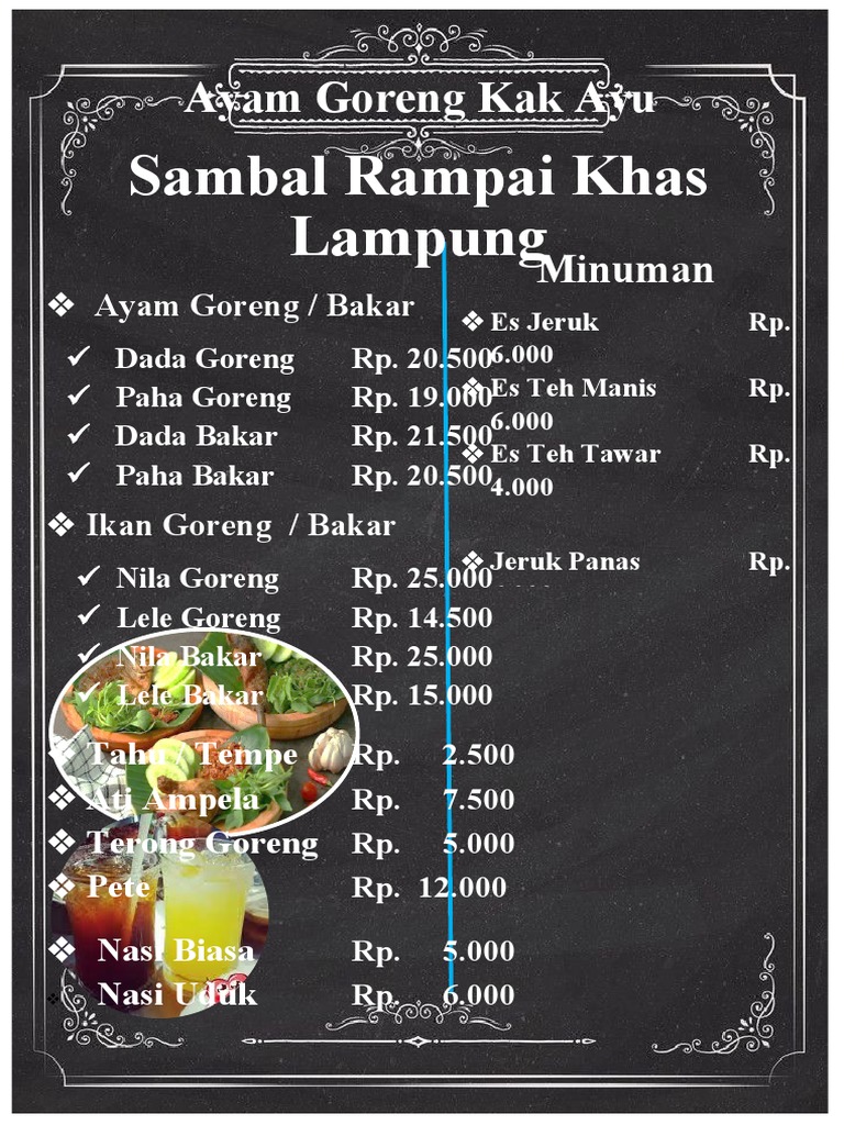 Sambal Rampai Khas Lampung: Ayam Goreng Kak Ayu | PDF