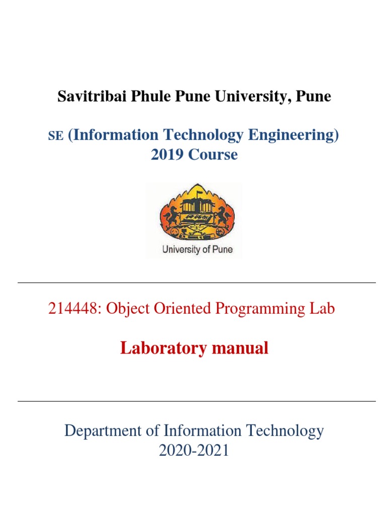 Oopl Lab Manual Pdf Constructor Object Oriented Programming 