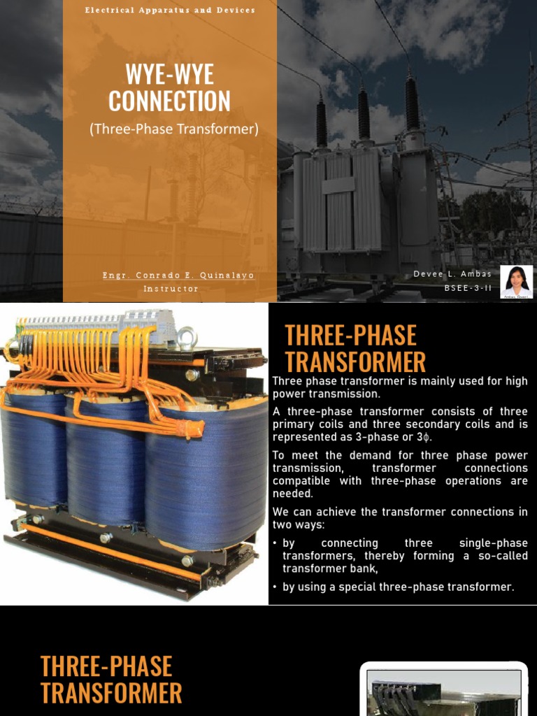 Wye-Wye Connection of A Three Phase Transformer | PDF | Transformer ...