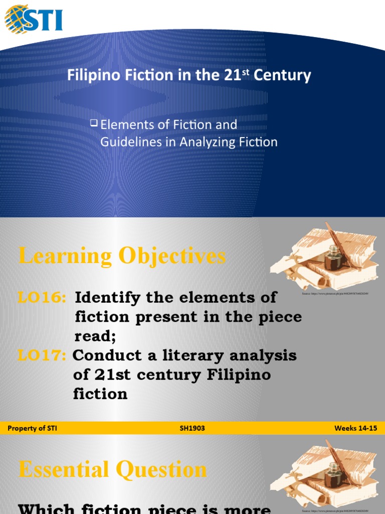 Filipino Fiction in The 21 Century: Elements of Fiction and Guidelines ...