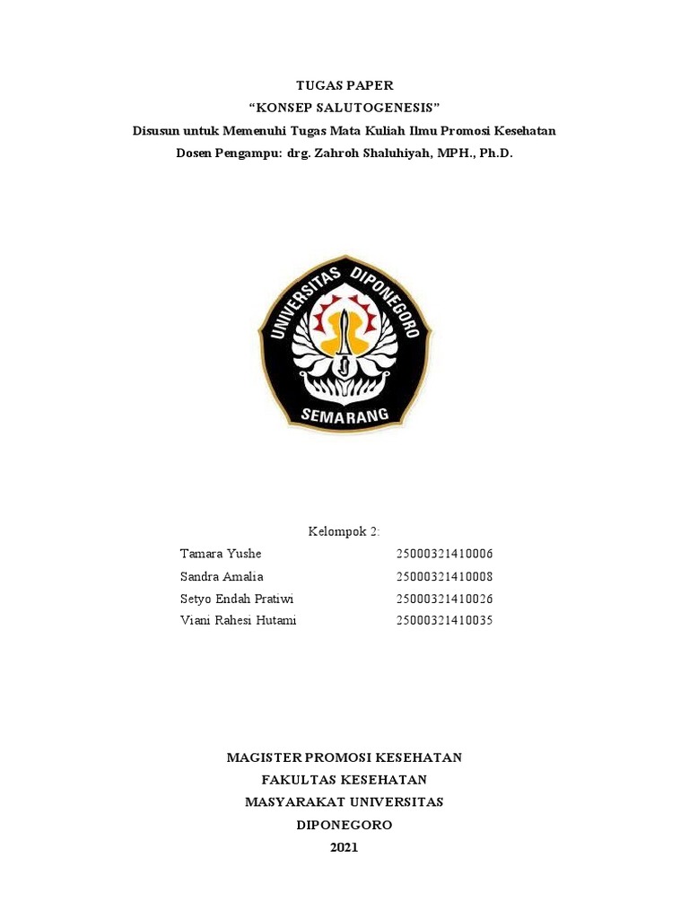 Konsep Salutogenesis Model | PDF