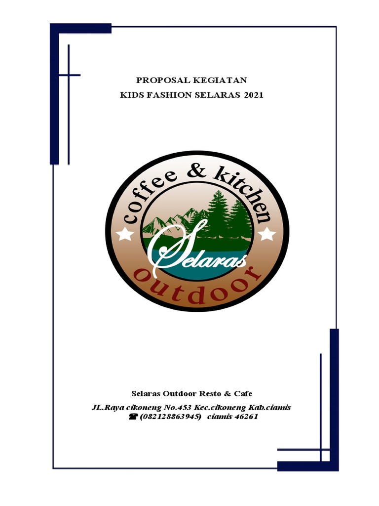 Proposal Kids Fashion Selaras 2021 | PDF