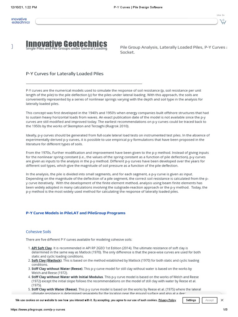 DefinitionofP-Y Curves - Pile Design Software | PDF | Geotechnical ...