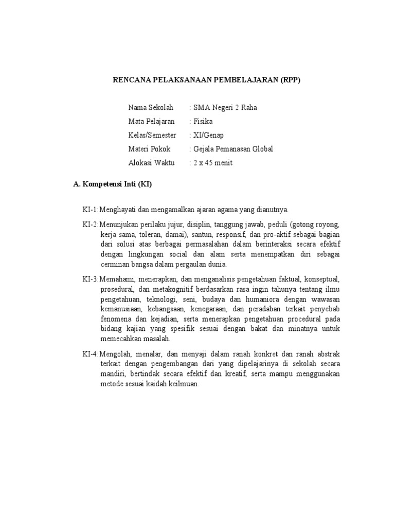 Rencana Pelaksanaan Pembelajaran RPP Complete Sentence | PDF