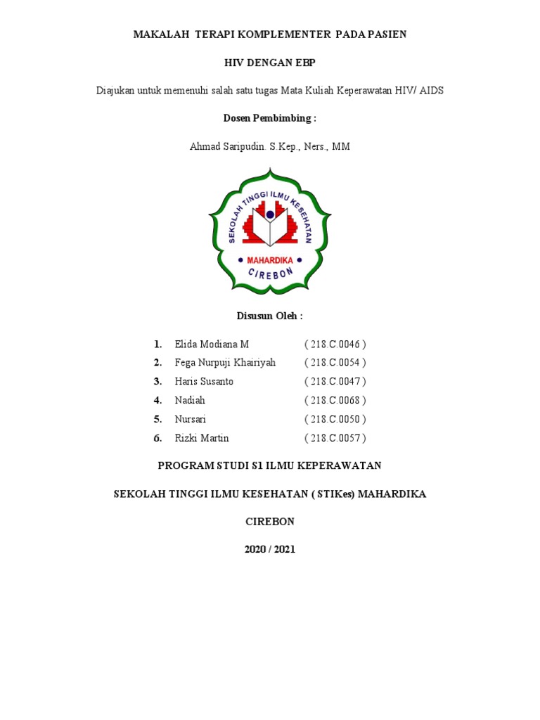 Makalah Terapi Komplementer Hiv | PDF | Pengembangan Diri | Kesehatan Holistik