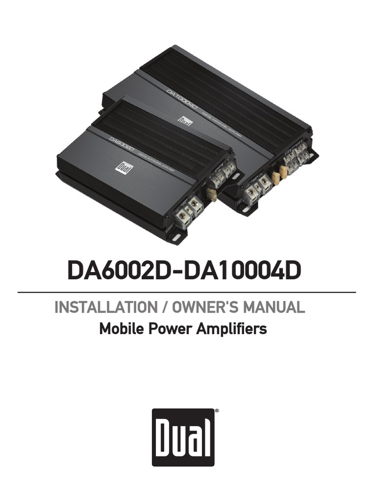 DA6002D-DA10004D: Installation / Owner'S Manual | PDF | Loudspeaker ...