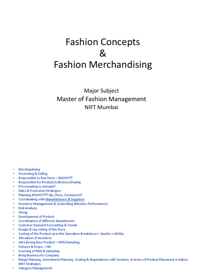 Fashion Merchandising - Slide Deck 2021 | PDF | Retail | Gross Margin