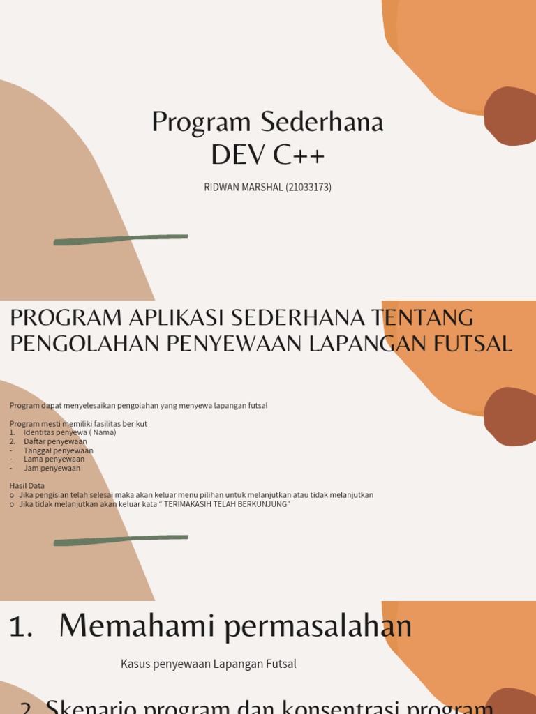 Aplikasi Sederhana Dev C++ | PDF