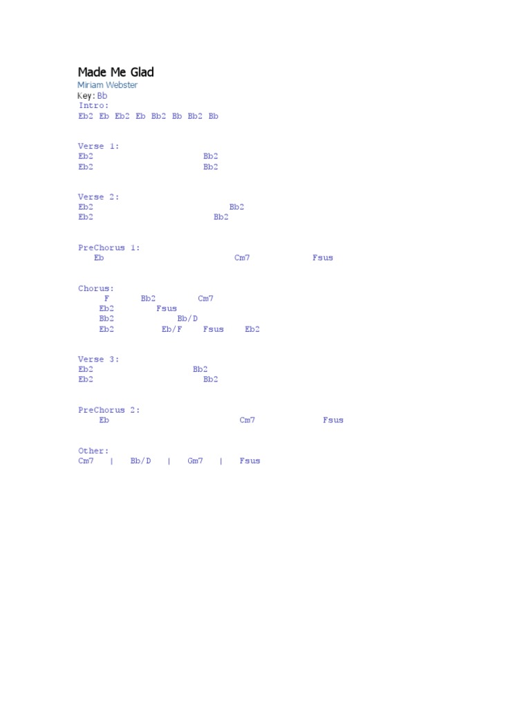 Made Me Glad | PDF