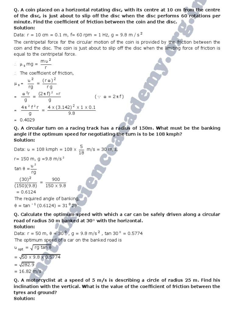 Solutions Assignment 2-1 | PDF | Mechanics | Classical Mechanics