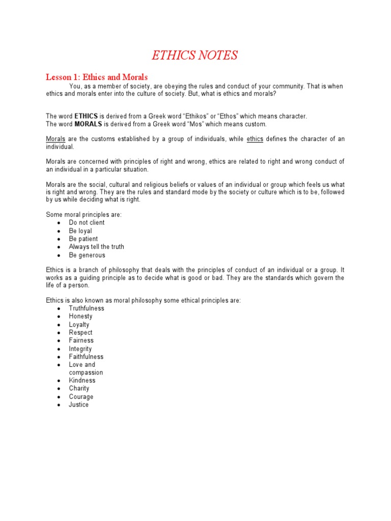 Understanding Ethics and Morals | PDF | Morality | Rights