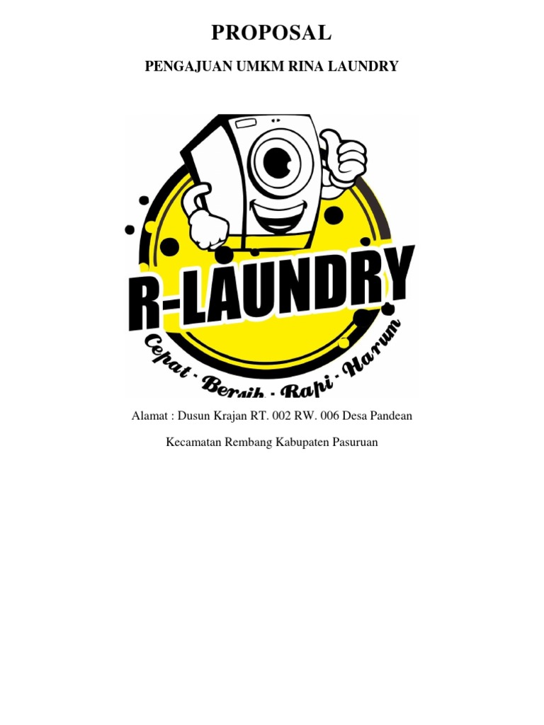 Proposal Rina Laundry 01 Baru | PDF