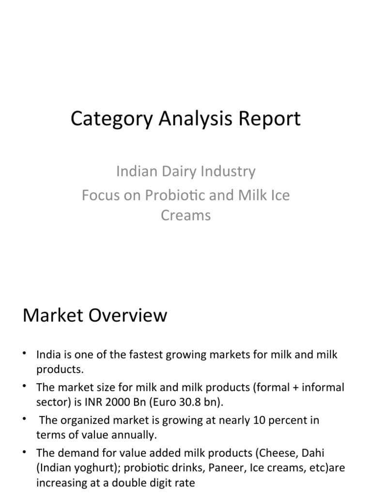 Category Analysis Report | PDF | Yogurt | Marketing