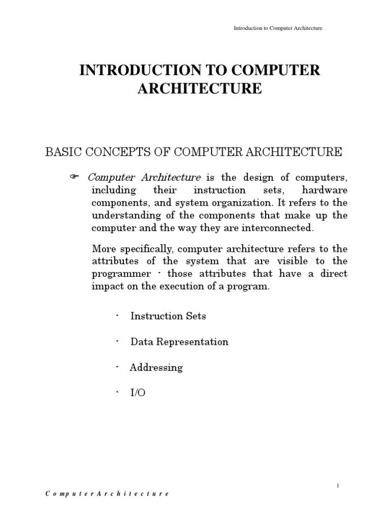 Csa - 1 | PDF | Central Processing Unit | Computer Architecture