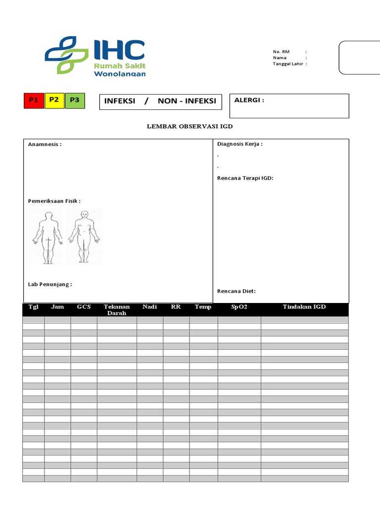 LEMBAR OBSERVASI IGD Fix | PDF