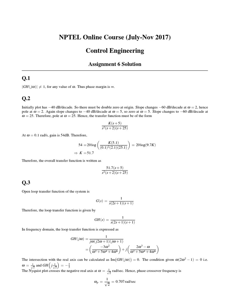 Week 6 Assignment Solution | PDF Week 6 Assignment Solution | PDF
