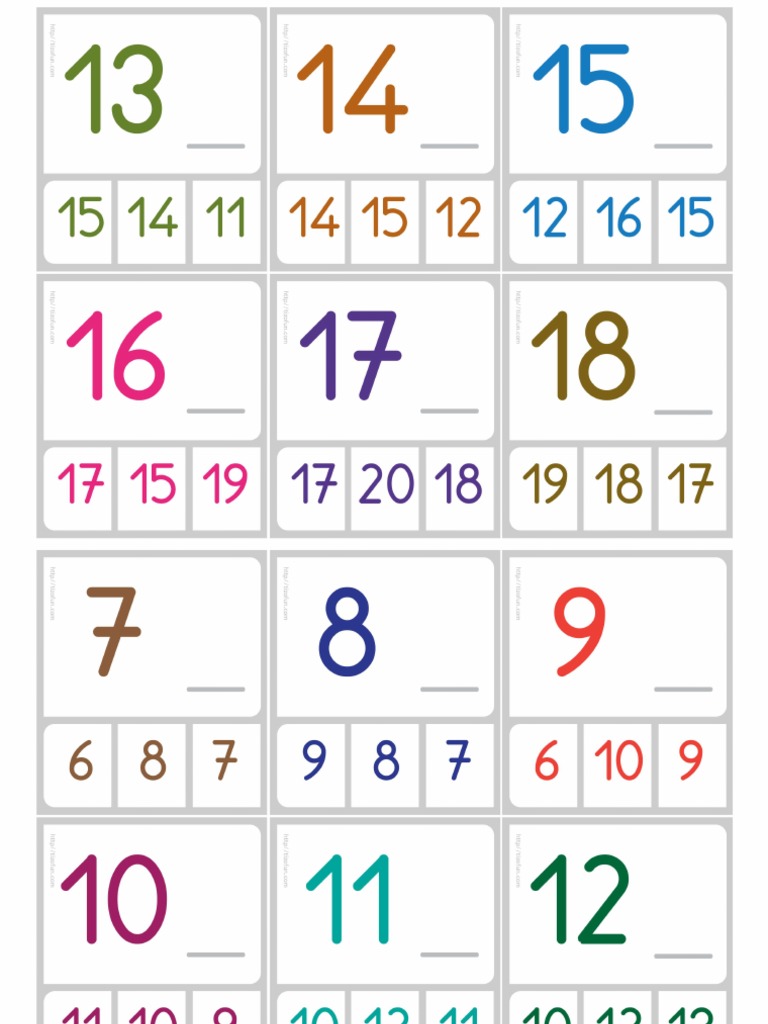 01 Le Nombre Qui Vient Apres 1 A 20 | PDF