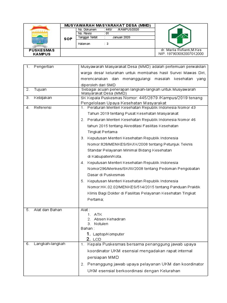 Sop MMD | PDF