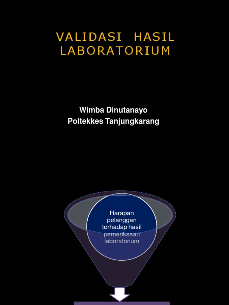 Validasi Hasil Pemeriksaan Lab - Wimba Dinutanayo | PDF